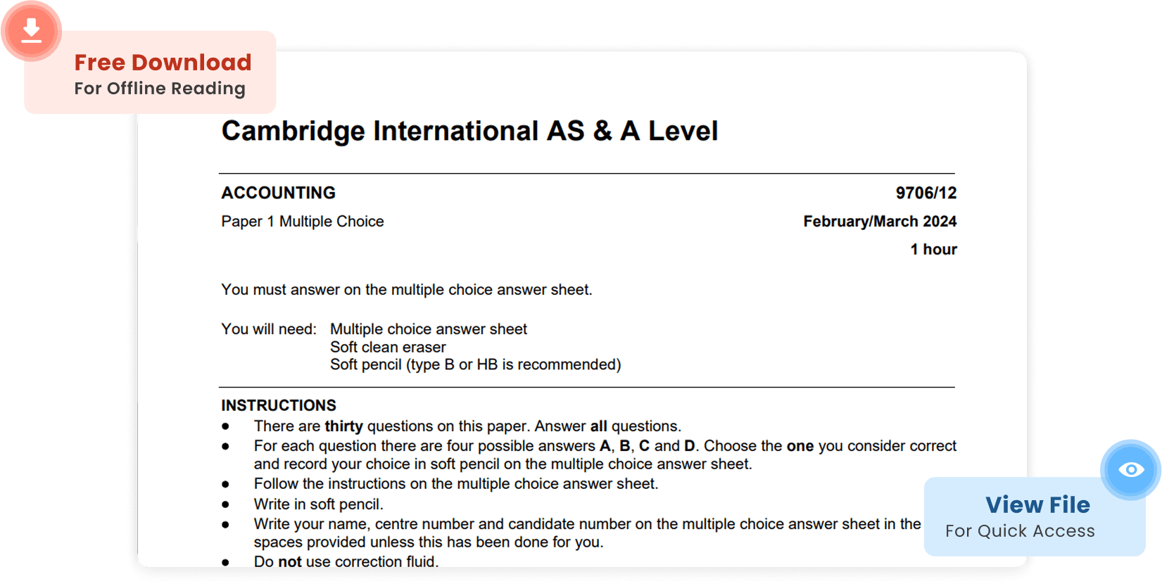 CIE Past Paper - Collection of past paper for IGCSE and A Levels